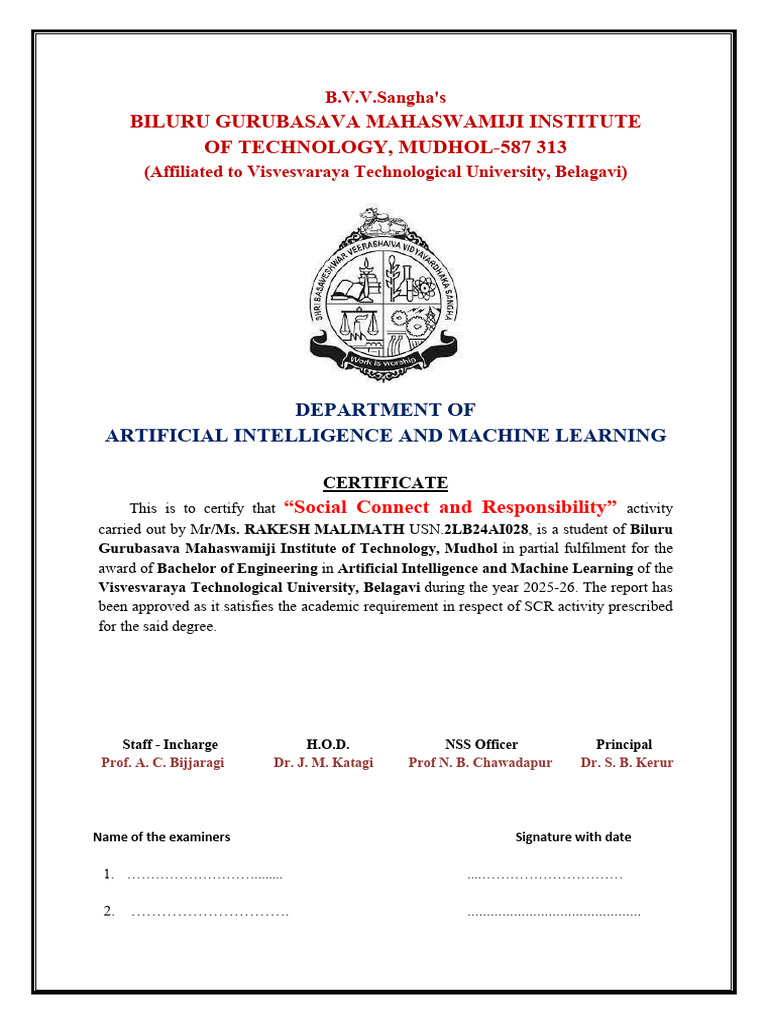 Certificate for Social Connect Activity | PDF