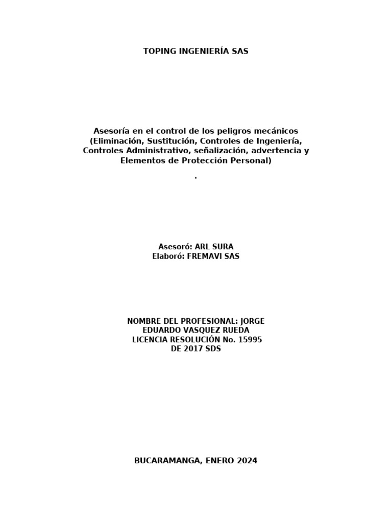 Modelo Programa Riesgo Mecanico | PDF | Herramientas | ruido