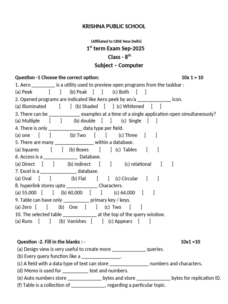 Computer Class 8th | PDF | Computer Architecture | Software
