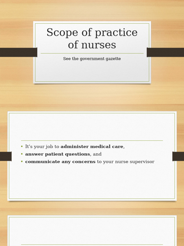 Nurse Scope of Practice Overview | PDF