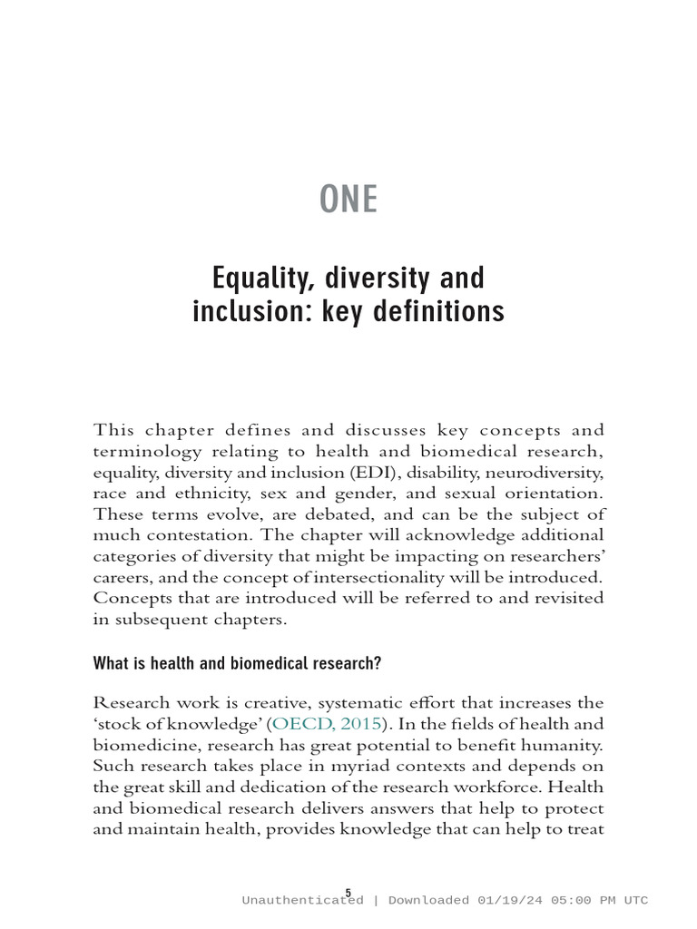Equality Diversity and Inclusion Key Definitions | PDF | Gender ...