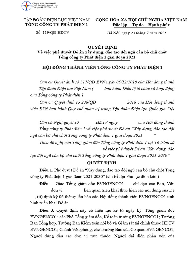 119_QD Phe Duyet de an Dao Tao CB | PDF