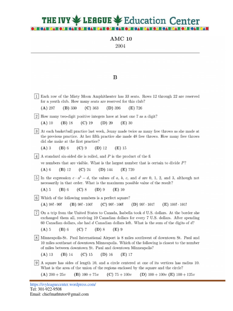 2004-amc-10b | PDF