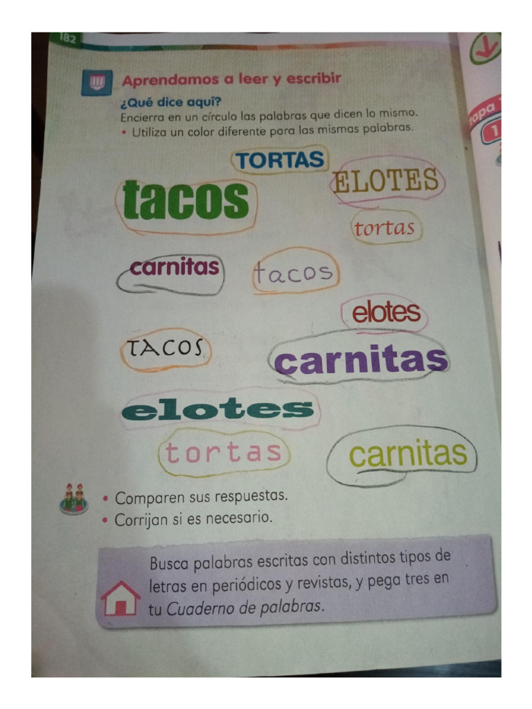 Tarea Libro de Español 16 Al 20 de Mayo | PDF