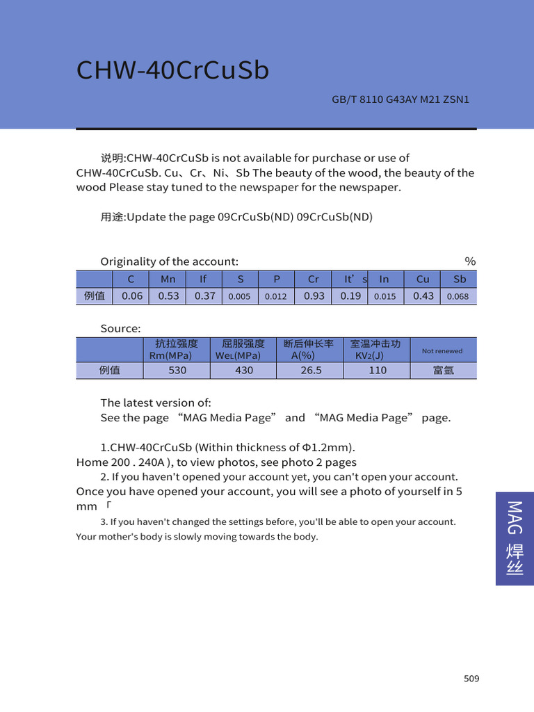 CHW 40CrCuSb.ab.En | PDF