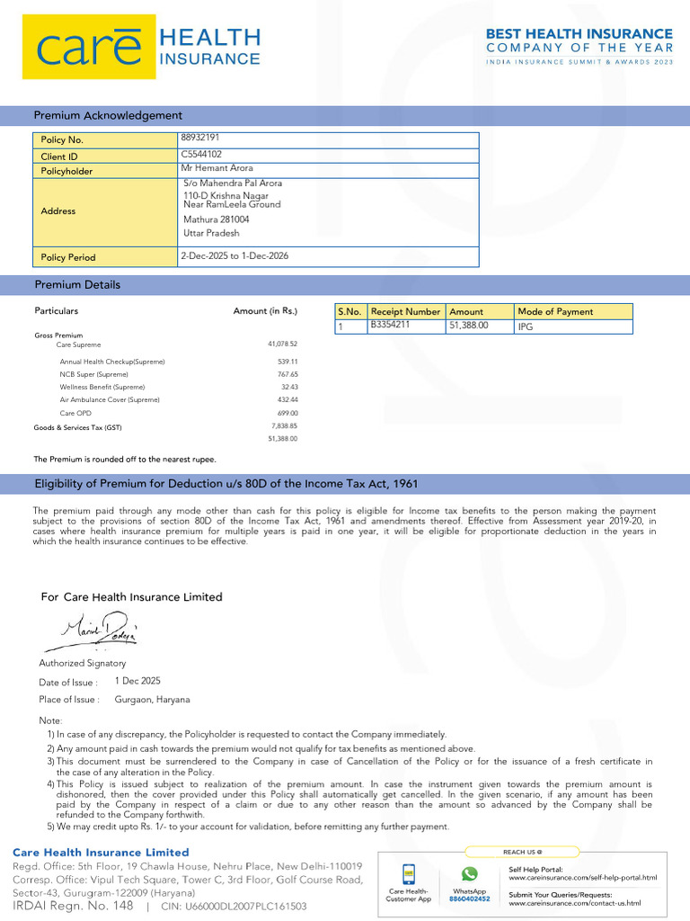 Parent Med Policy He | PDF | Insurance | Tax Deduction