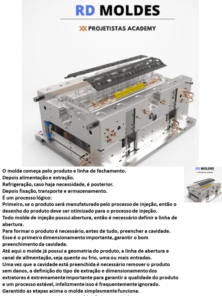 Projeto e Fabricação de Moldes de Injeção | PDF