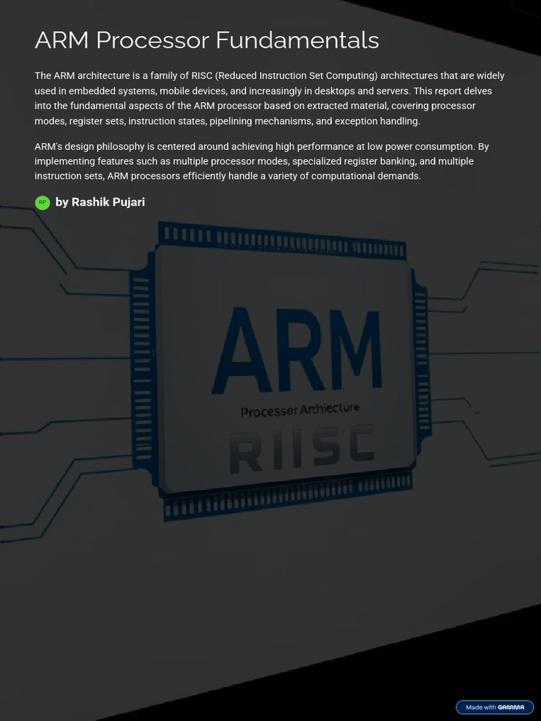 ARM Processor Fundamentals[1] | PDF | Central Processing Unit | Office ...