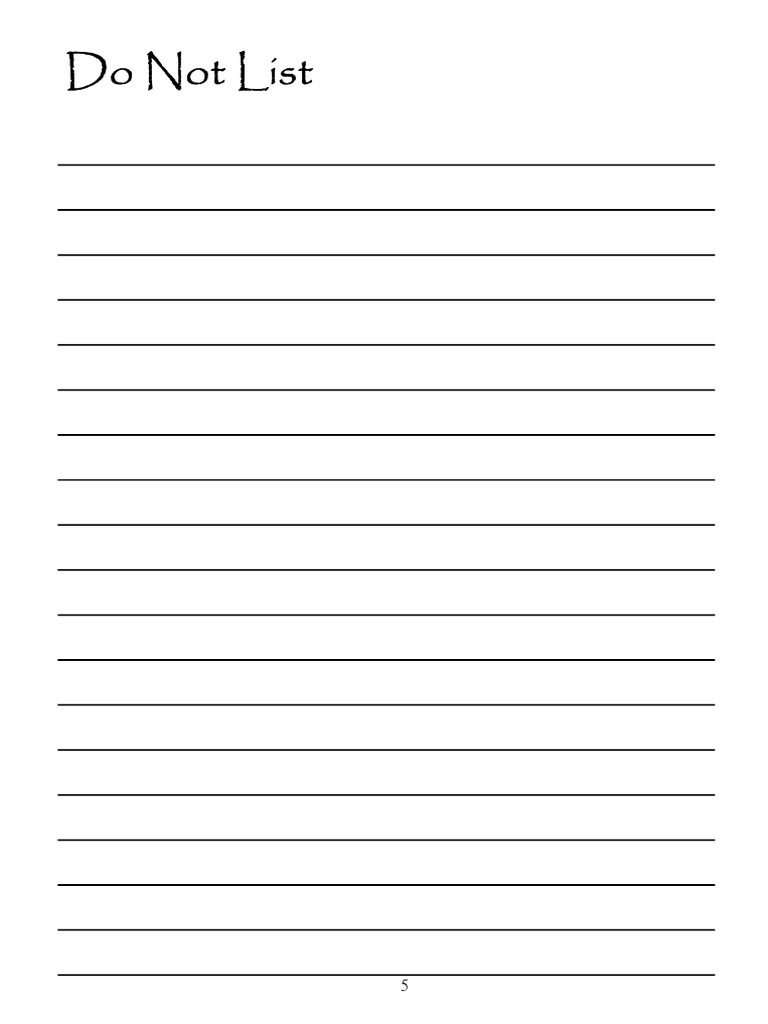 Donot and Lesson List | PDF