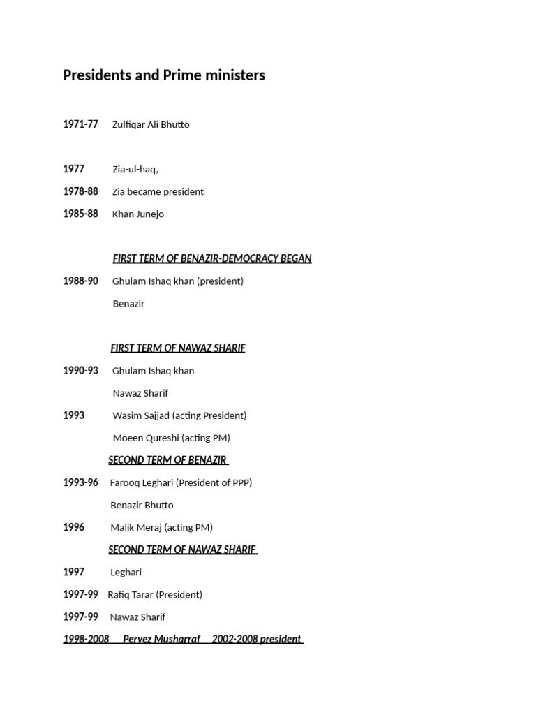 Presidents and Prime Ministers | PDF