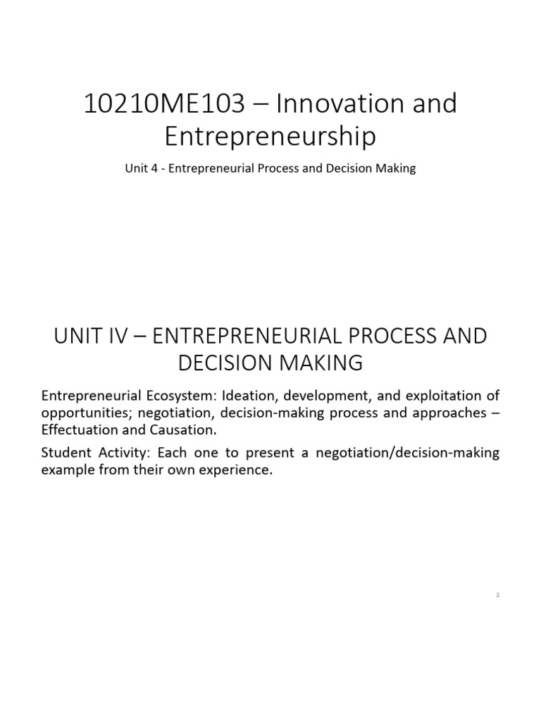 Unit 4 Entrep Process | PDF | Entrepreneurship | Negotiation