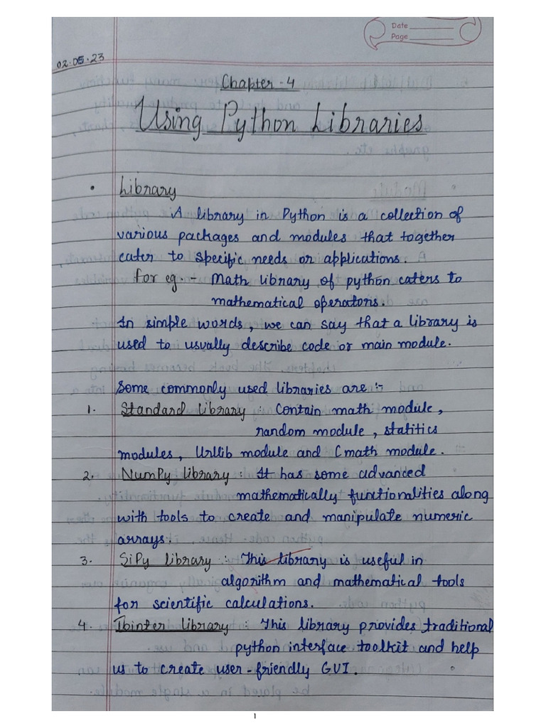 Ch--4 Using Python Library | PDF
