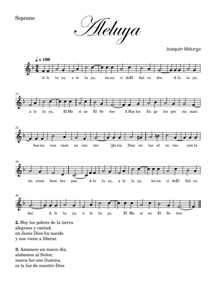 Aleluya - Joaquín Madurga-Soprano | PDF