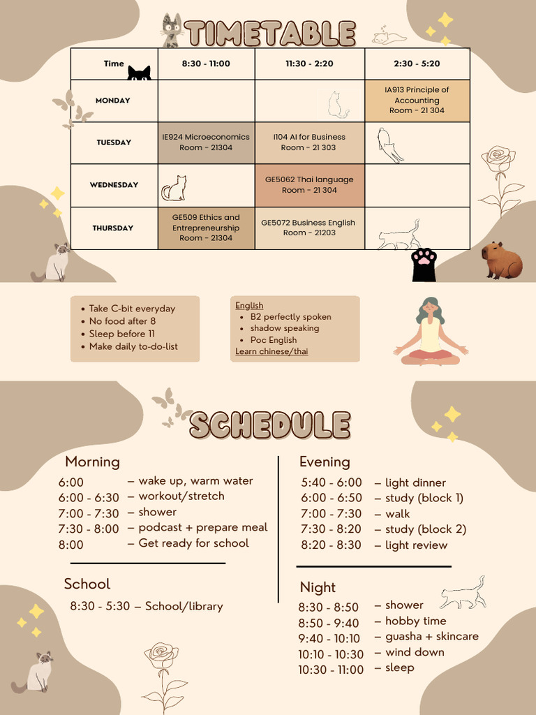 Copy of Timetable (A4) | PDF