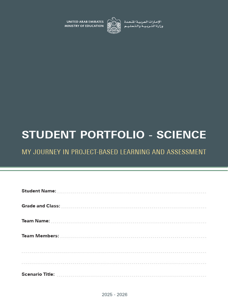 Pbla Student Portfolio - Science, en | PDF | Science | Learning