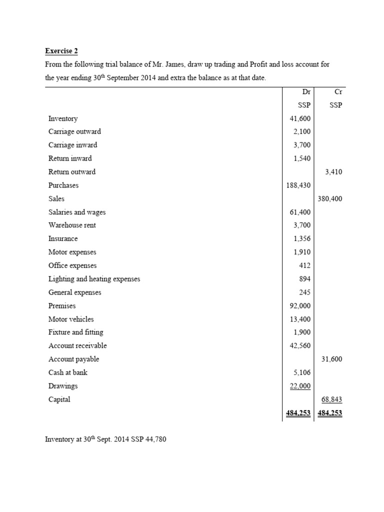 Exercise 2 | PDF | Expense | Inventory