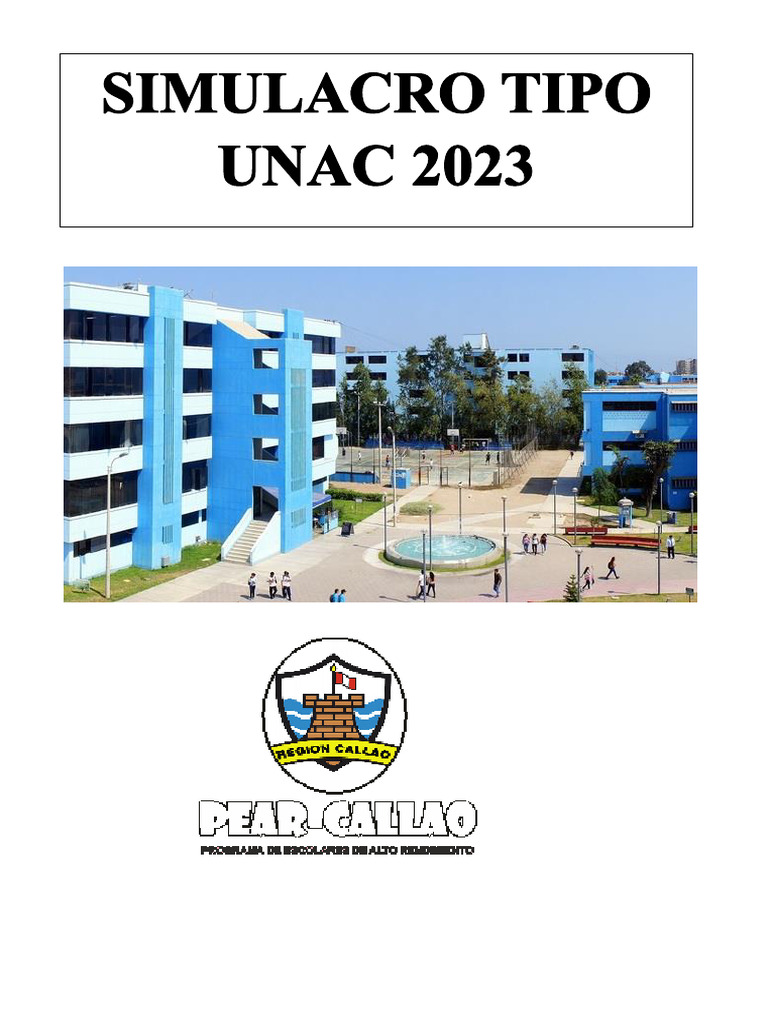 Simulacro Unac 2023 Muestra (3)-1 | PDF