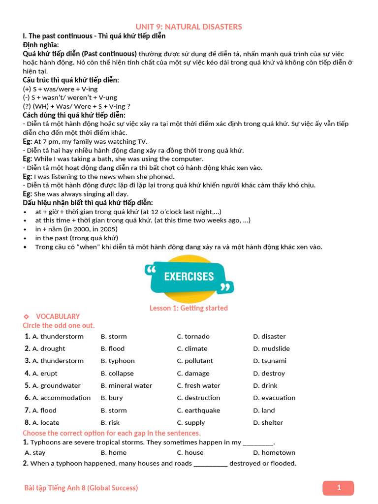 Unit 9 - NATURAL DISASTERS | PDF | Tornadoes | Tropical Cyclones