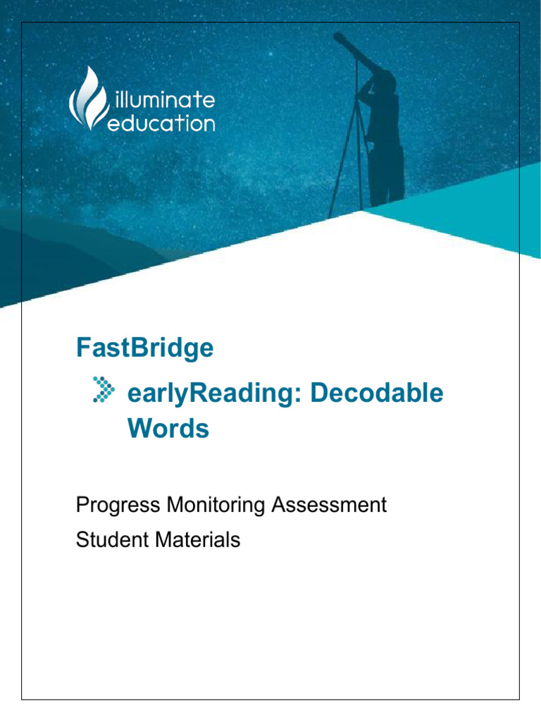 FAST earlyReading Progress Monitoring | PDF