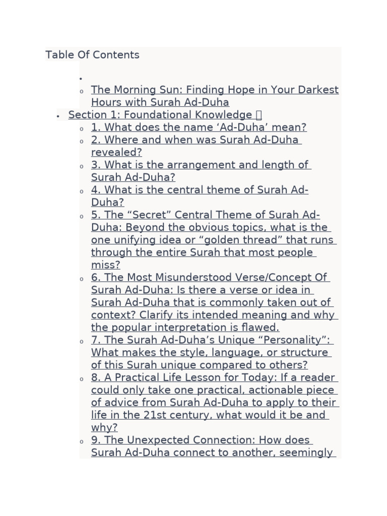 sura duha | PDF | Surah | Prophets And Messengers In Islam