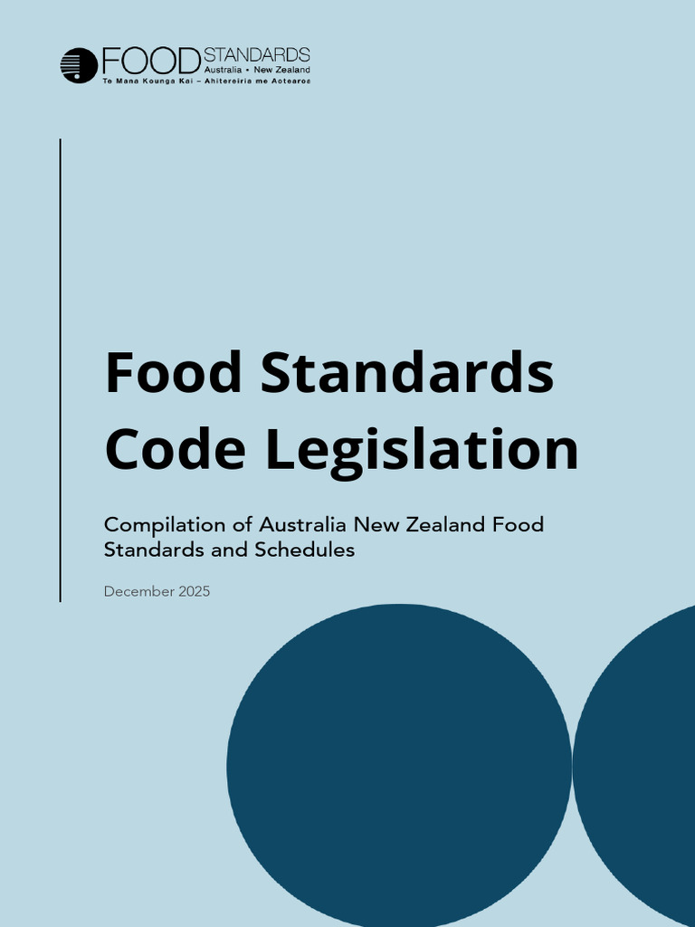 Food Standards Code Compilation December 2025 | PDF | Drink | Alcoholic ...