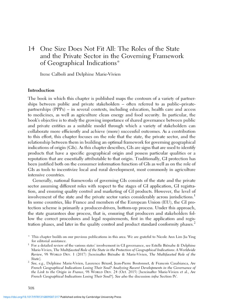 One Size Does Not Fit All The Roles of The State and The Private Sector ...