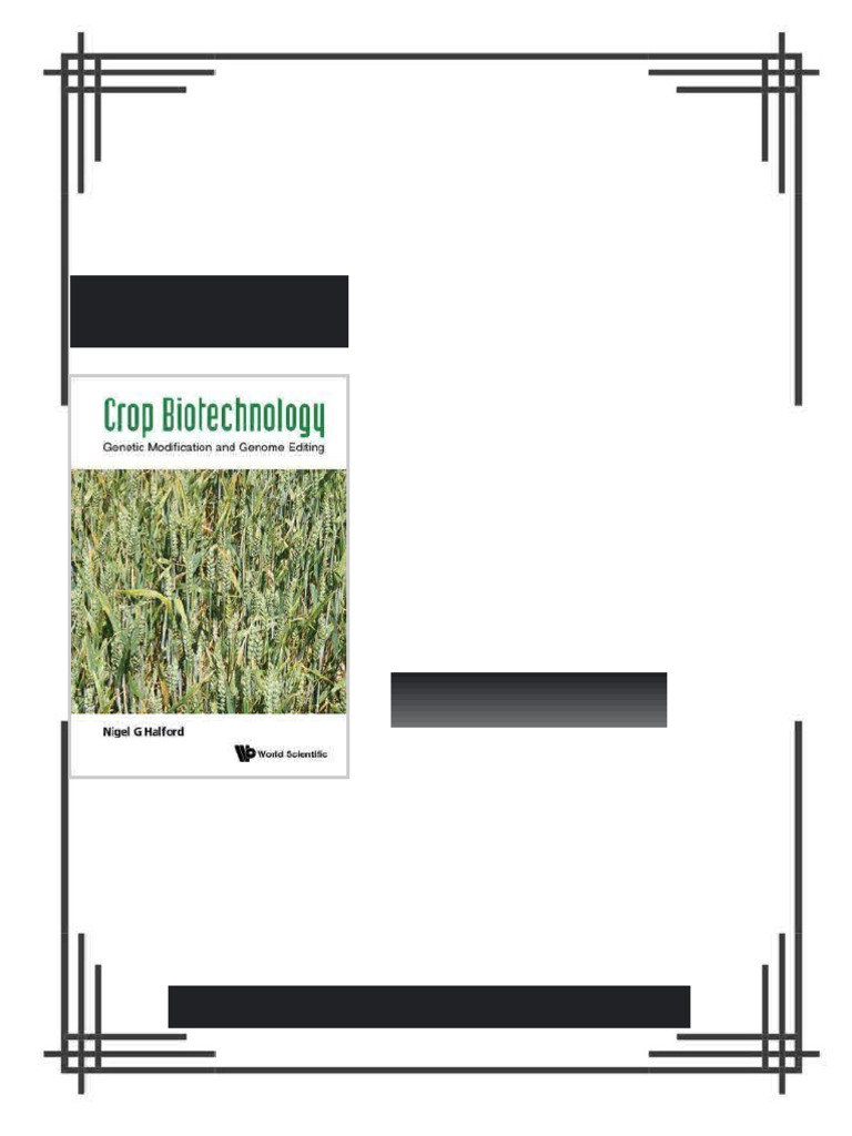 Crop Biotechnology Genetic Modification and Genome Editing Nigel G Halford eBook desktop pdf ...