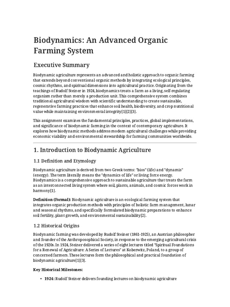 Biodynamics Advanced Organic Farming | PDF | Soil | Agriculture