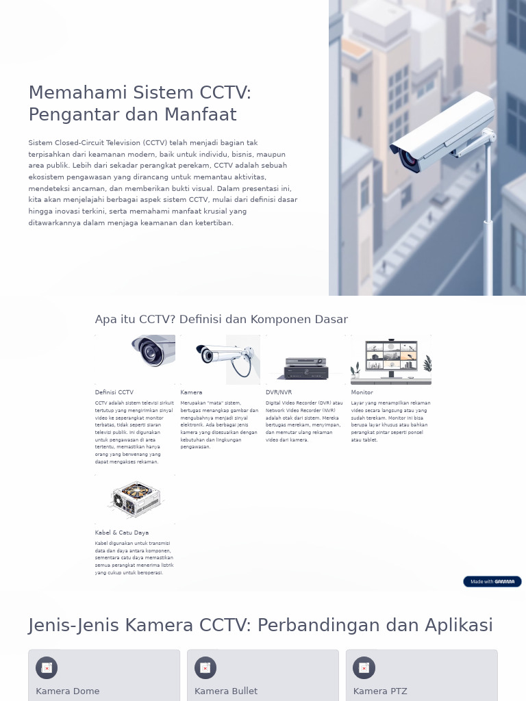 Memahami Sistem CCTV Pengantar Dan Manfaat | PDF