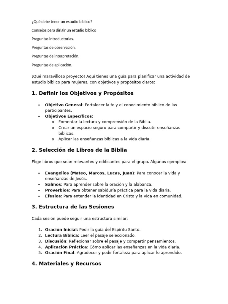 Guía Para Un Estudio Bíblico Efectivo Pdf Oración Biblia