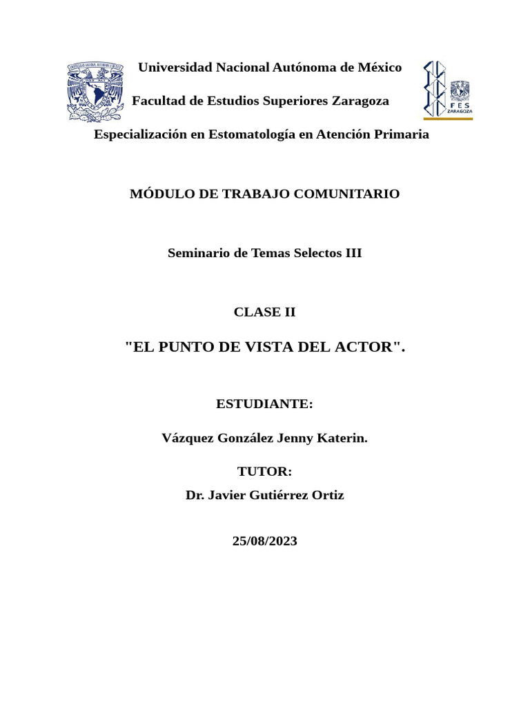 El Punto de Vista Del Actor | PDF | Sociedad | Realidad