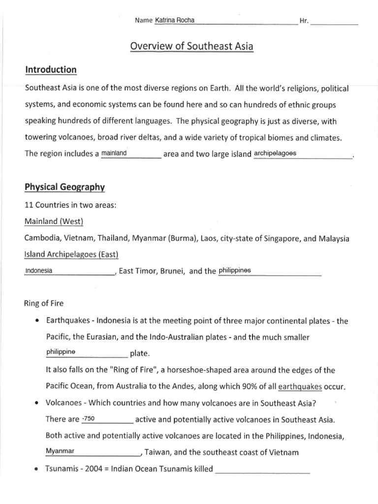 Southeast ASia Notes | PDF
