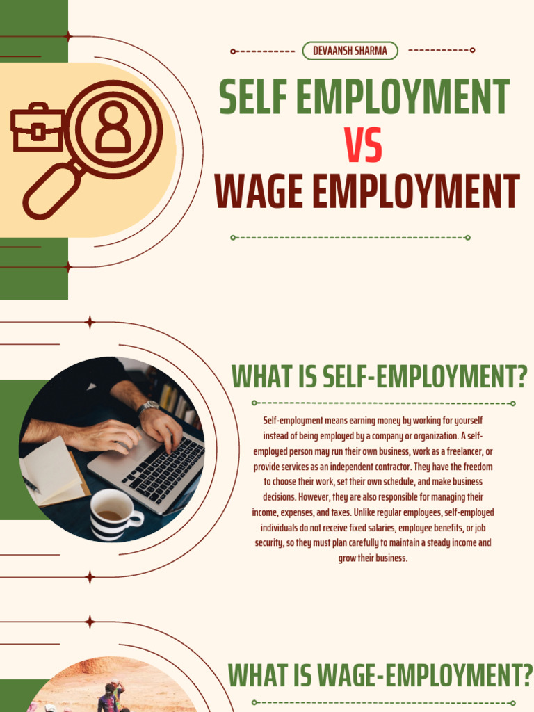 Self-Employment vs. Wage Employment Guide | PDF | Employment | Self ...