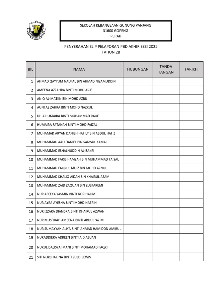 Rekod Penerimaan Pbd | PDF