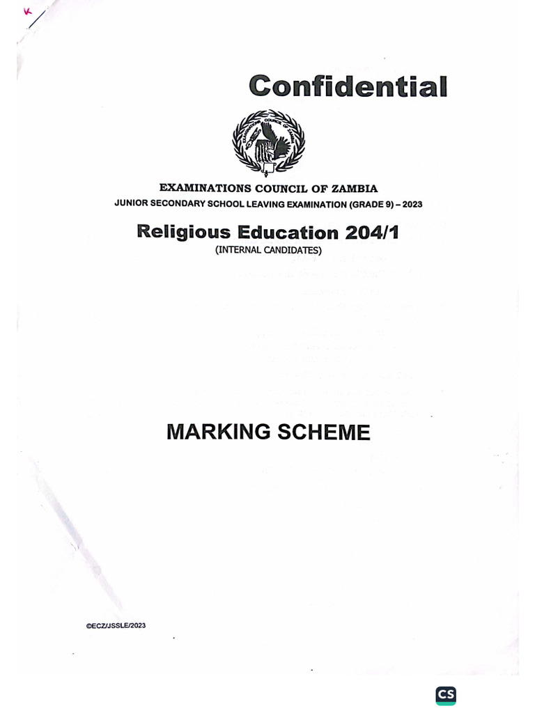 2023 Re 9 Marking Scheme | PDF