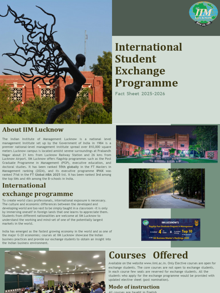 IIM Lucknow International Exchange 2025-26 | PDF | Travel Visa