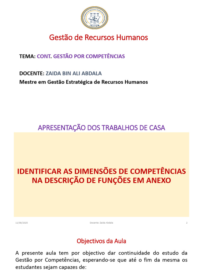 Aulas 16, 17 e 18 Cont Gestao Por Competencias | PDF | Gestão de recursos humanos