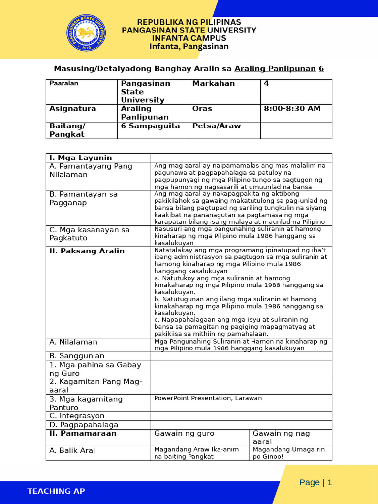 AP 6 Exit Demo DLP | PDF