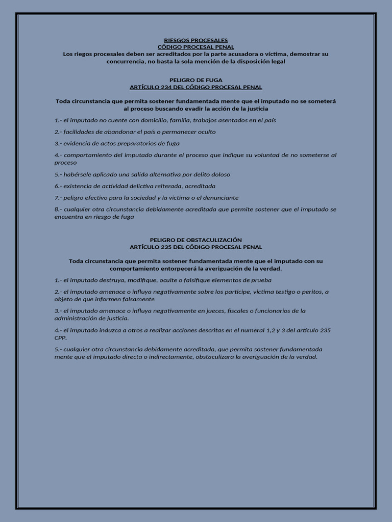 RIESGOS PROCESALES | PDF