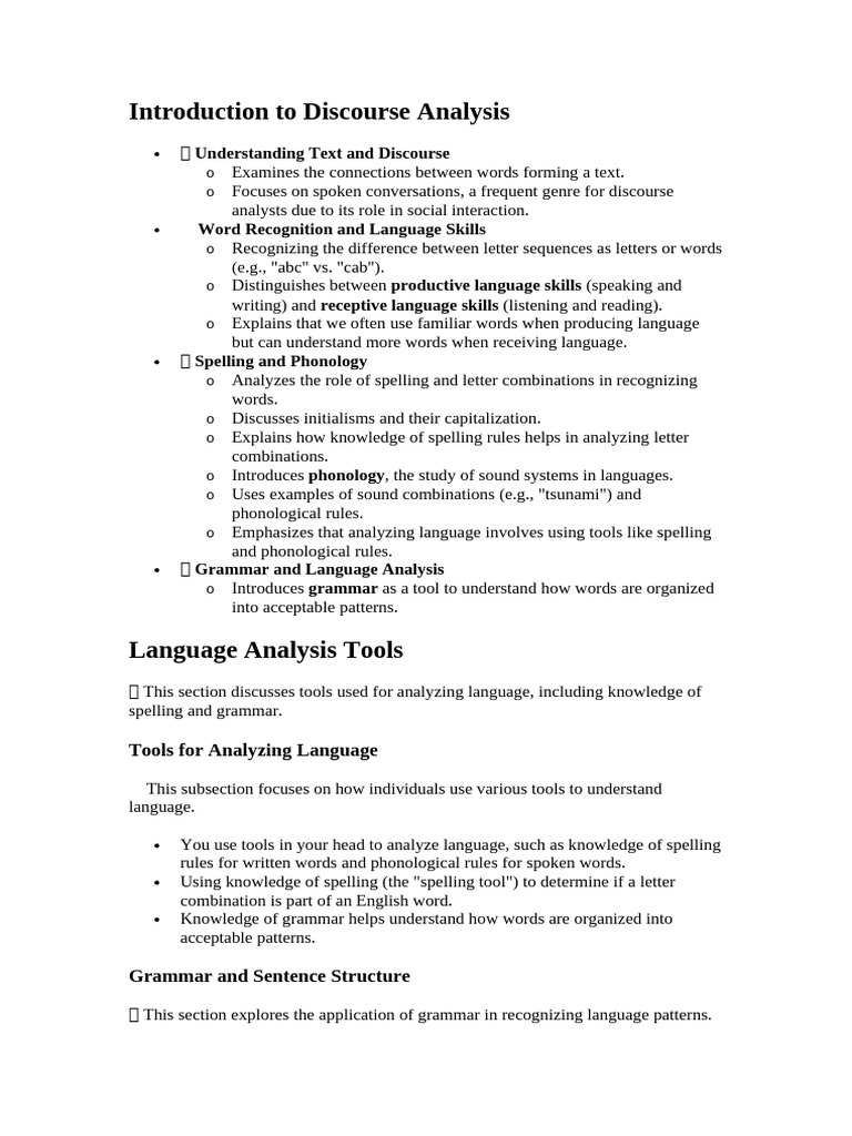 Introduction to Discourse Analysis --Chap2 | PDF | Clause | Stress ...