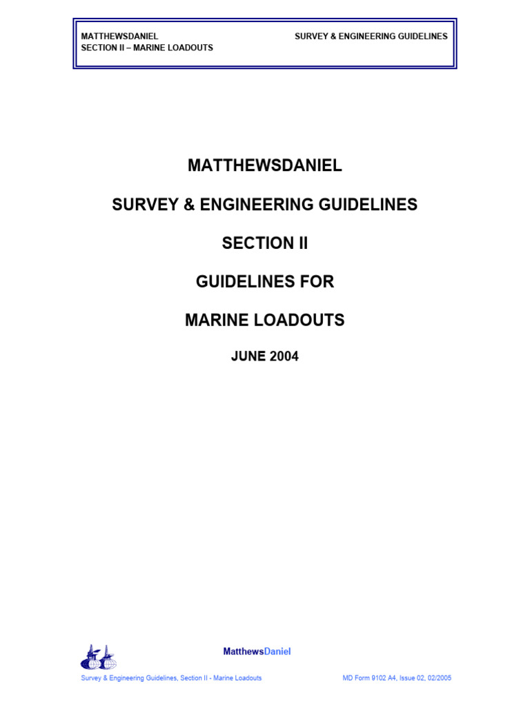 9102.03 Guidelines For Marine Loadouts A4 08-2005 | PDF