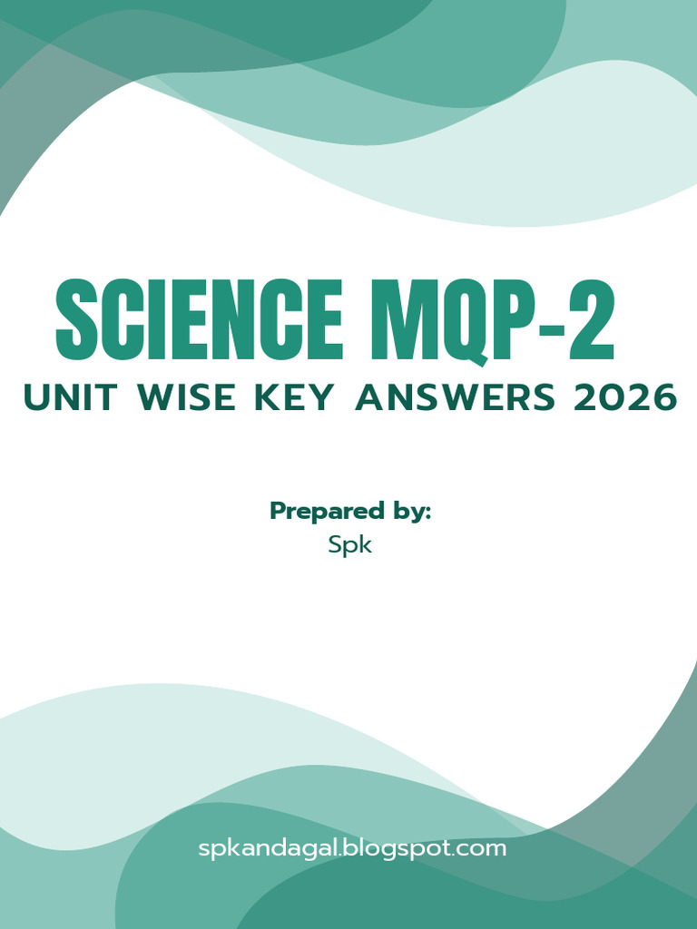 Unitwise Key Ans MQP2 2026 | PDF
