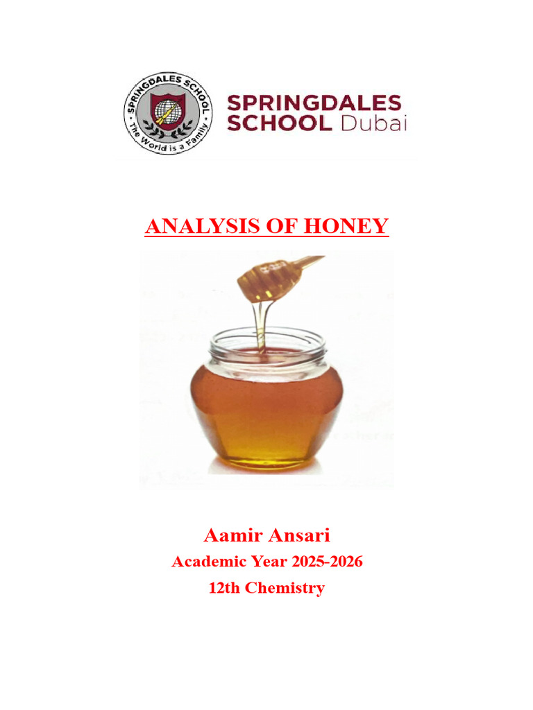 Honey Composition and Mineral Analysis | PDF | Honey | Precipitation ...