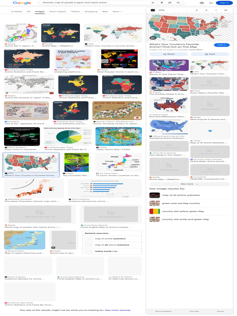 thematic map of people in japan that watch anime - Google Search | PDF ...