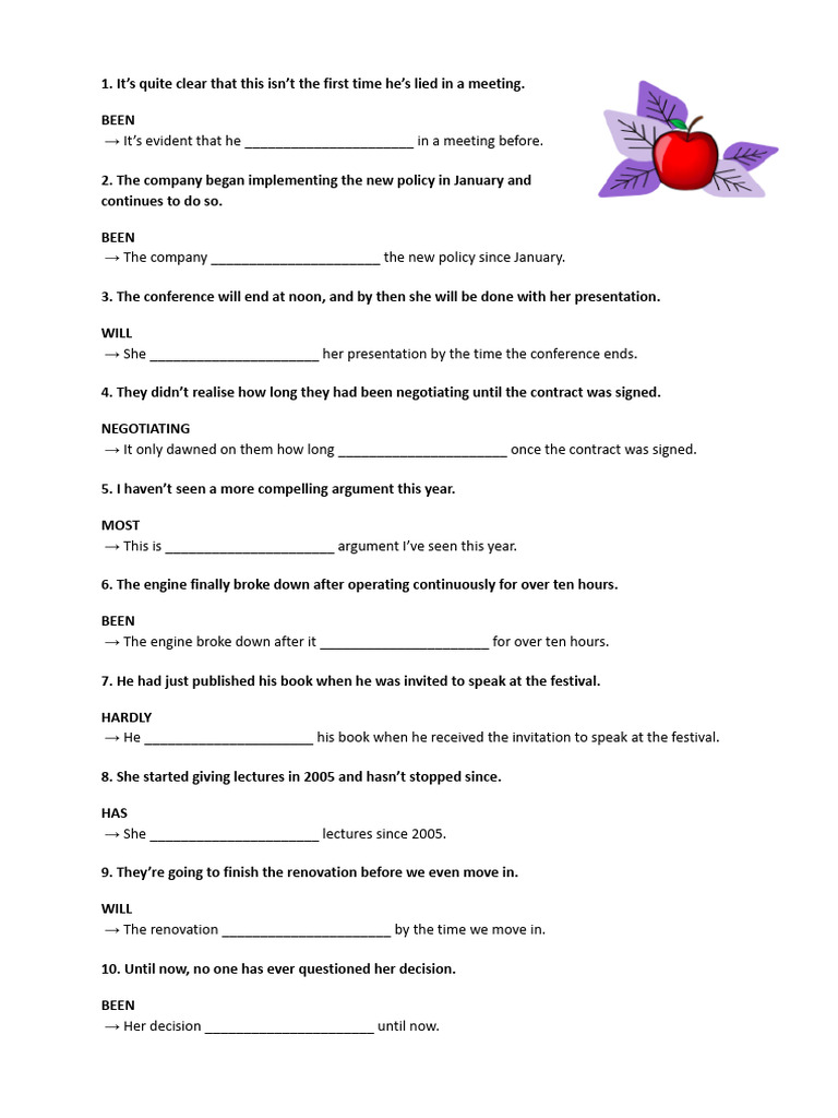 Perfect Aspect - Lesson 2 | PDF