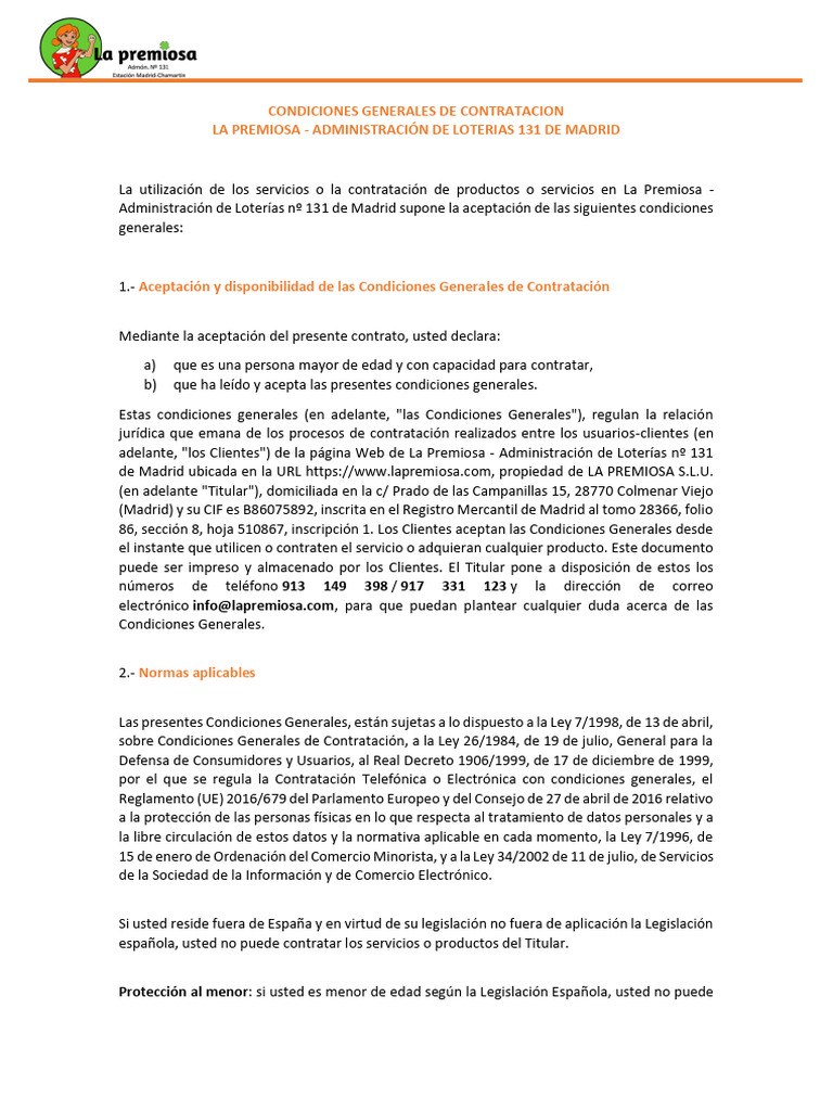 condiciones-generales | PDF