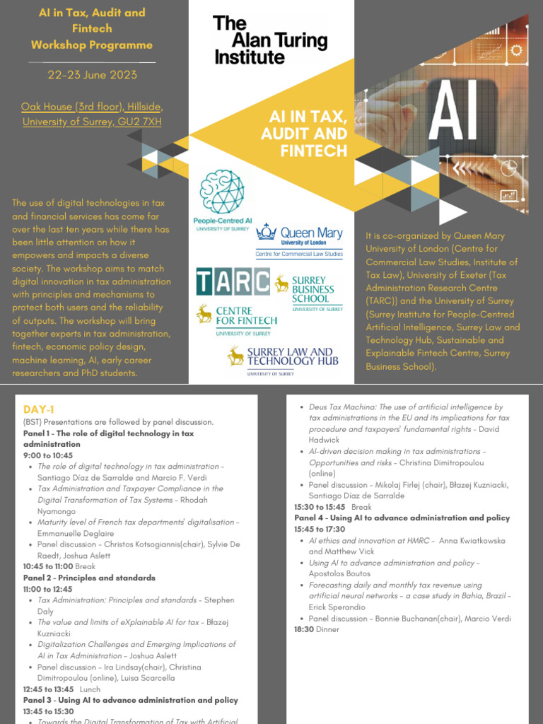 Turing AI Tax Audit and Fintech Workshop Brochure (01062023) | PDF ...