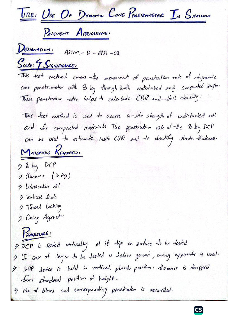 TE 2 Dynamic Cone Penetrometer | PDF