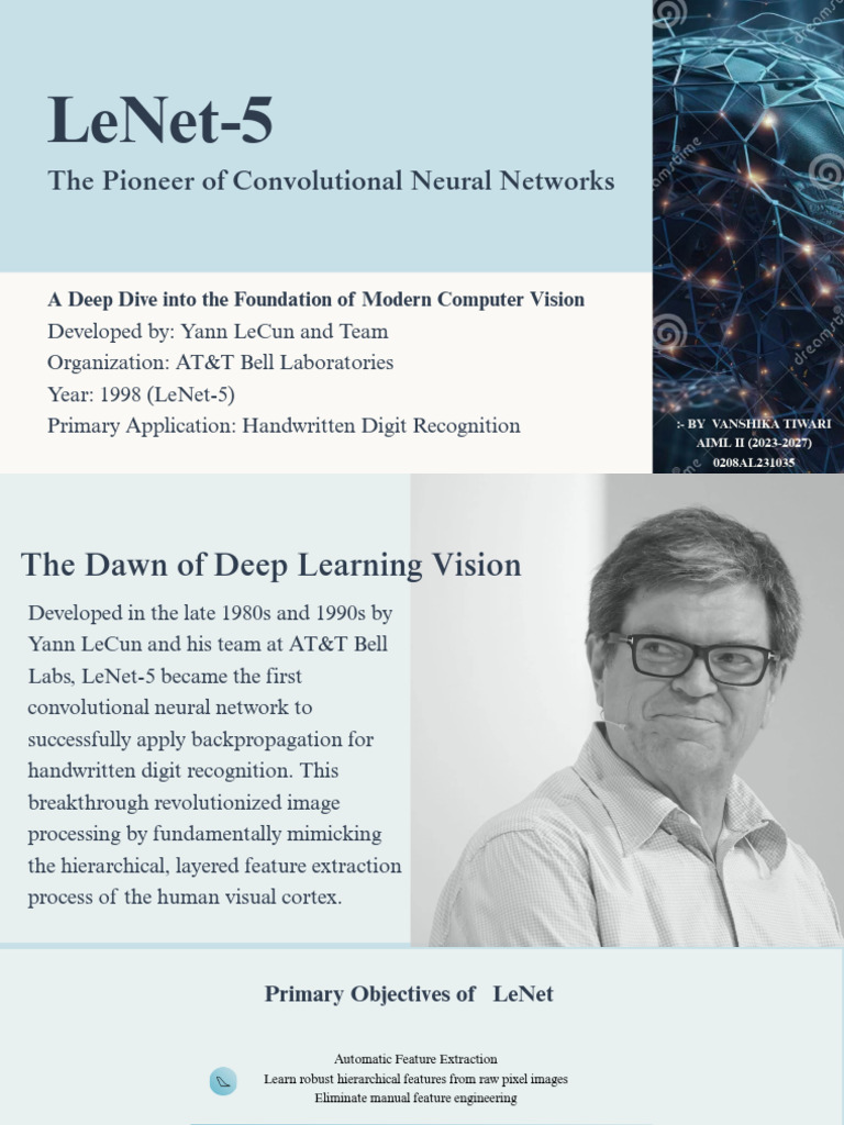 The Pioneer of Convolutional Neural Networks | PDF | Deep Learning | Machine Learning