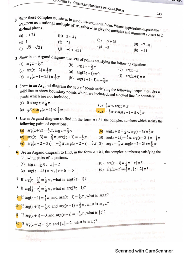 Complex Numbers - Loci | PDF